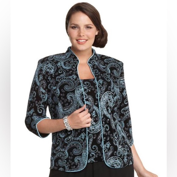 Alex Evenings | Jackets & Coats | Vintage Alex Evenings Crop Sleeve ...